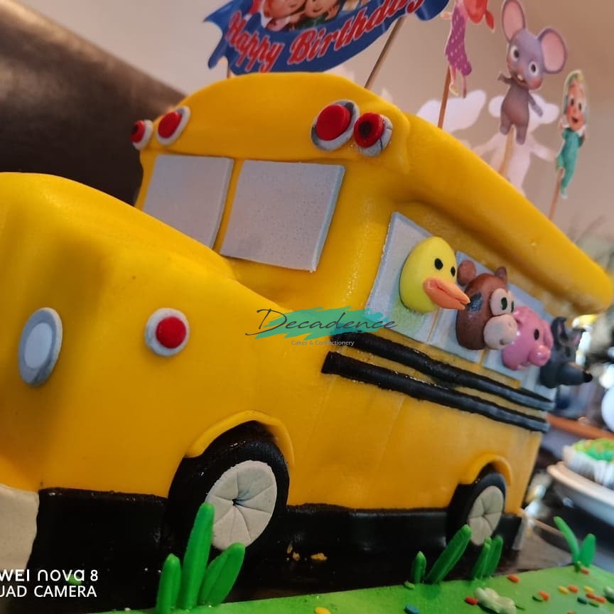 Cocomelon 3D bus cake – DecadenceBySumi