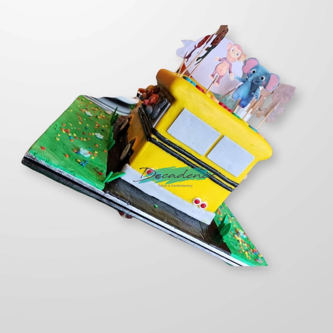 Cocomelon 3D bus cake – DecadenceBySumi