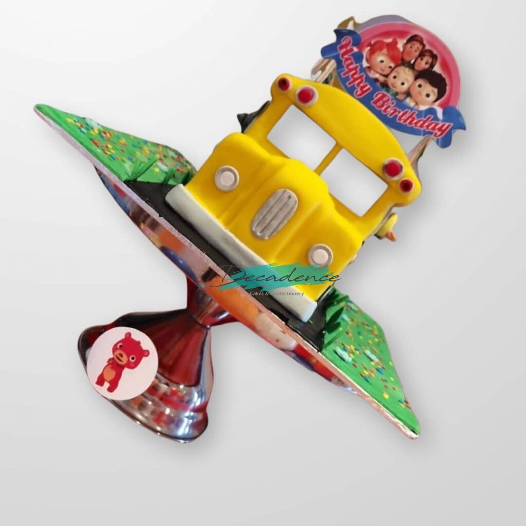 Cocomelon 3D bus cake – DecadenceBySumi